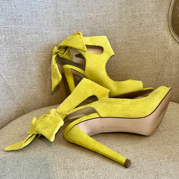 Zara | Shoes | Zara Woman Wrap Ankle Tie Strap Leather Heel Sandals ...